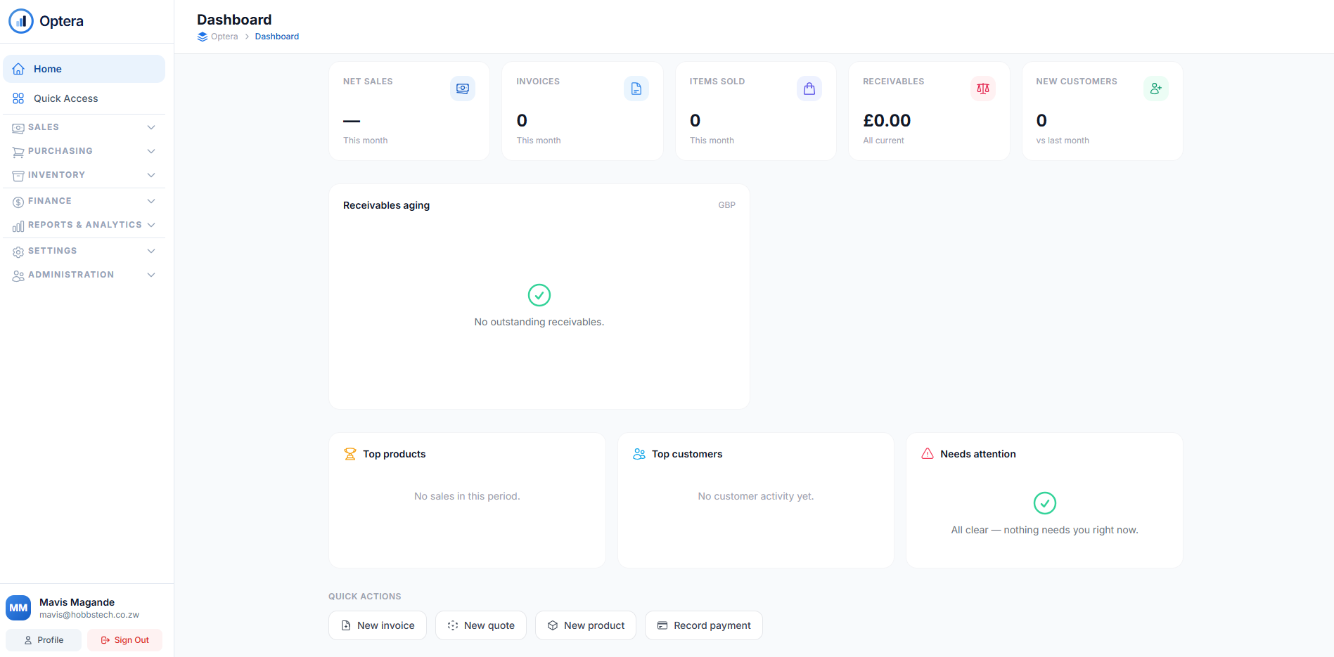 Optera — POS & ERP for Zimbabwean Business