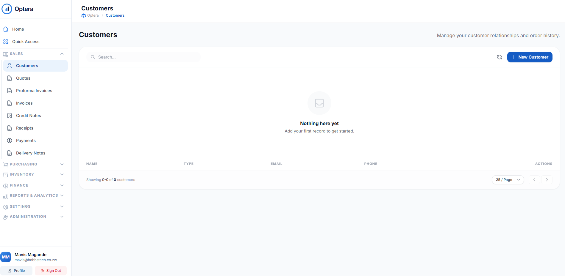 Optera — POS & ERP for Zimbabwean Business